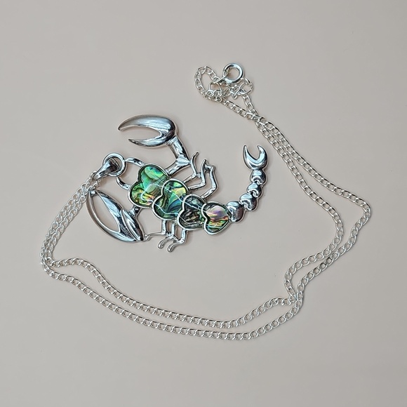 Jewelry | 42 Abalone Shell Scorpion Pendant On Stainless Steel Chain ...